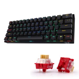 redragon k530 pro 60% gaming keyboard & a113 hot-swap mod switches (24pcs) bundle