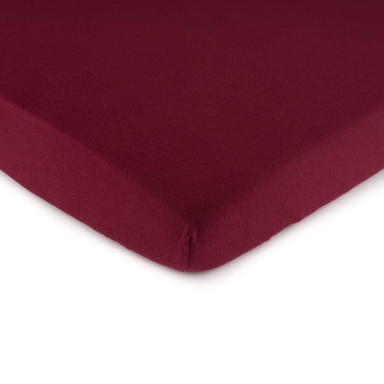 SheetWorld Baby Fitted Crib Sheet 28 x 52 inches, 100% Cotton Jersey Hypoallergenic Sheet, Unisex Boy Girl, Burgundy, Made in USA