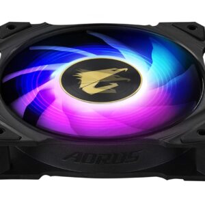 Gigabyte AORUS 120mm Sleeve Bearing ARGB Computer Case Fan, Black