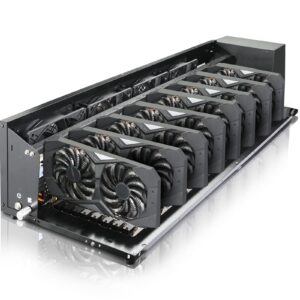 suohui gpu mining rig complete system for ethereum classic etc, eth, rvn, flux, ergo crypto miner with 8 gpu mining motherboard,psu, ram,ssd, stackable mining frame machine(without gpus)