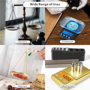 UNIWEIGH Calibration Weights Set, 7pcs 1-60g Calibration Gram Scale Weights Kit, Small Test Weight for Scales Digital Weight Grams, Includes: 1g*1, 2g*2, 5g*1,10g*1, 20g*2,1 Piece Tweezers