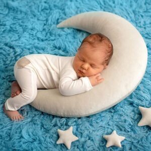 newborn photography posing pillow crescent moon star pillows posing beans moon stars pillow set infant boy girl baby picture prop halloween christmas newborn photography prop decor accessory(pink)