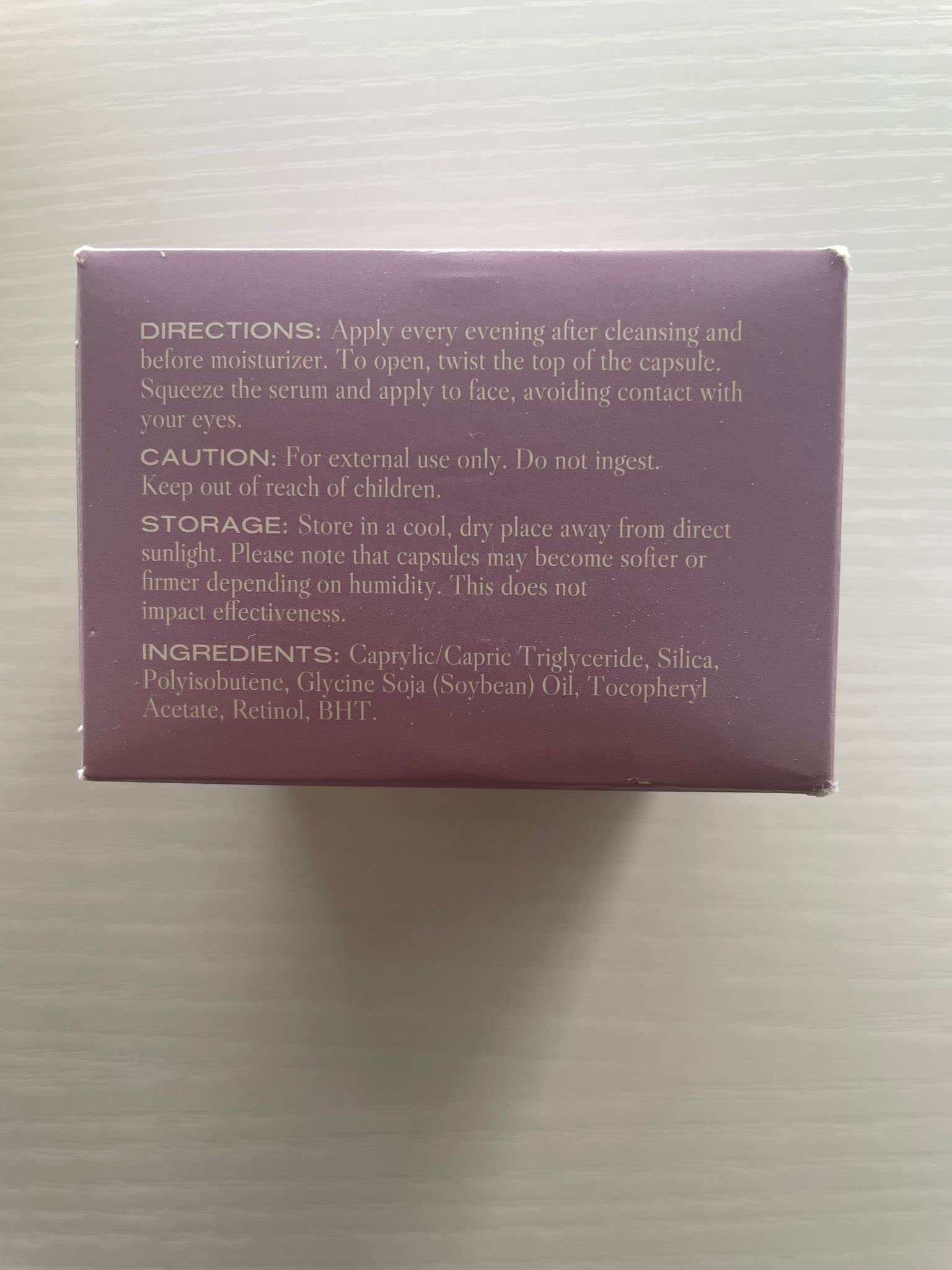 Dermlove Night Renewal Retinol and Vitamin E Face Serum Capsules. Helps prevent accelerated skin aging and visibly reduces fine lines and wrinkles. Tested on sensitive skin. 60 capsules.