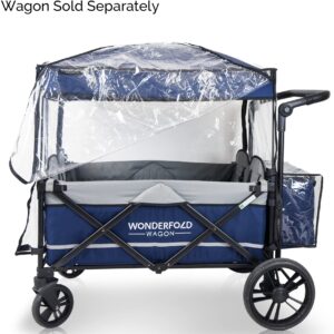 WONDERFOLD Stroller Rain Cover Made with Premium, Lightweight Transparent Sheet Featuring Small Ventilation Holes and Easy Access Hook-and-Loop Entrance (Fits Only X4 & X4M)