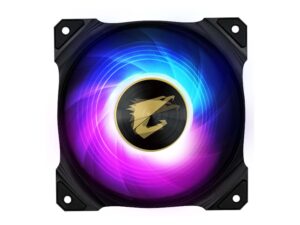 gigabyte aorus 120mm sleeve bearing argb computer case fan, black