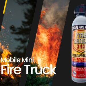 Fire Shield 343 - Home & MOBILE Use Aerosol Fire Suppressant Spray Foam Eliminates Gasoline, Kitchen Grease, Oil, Wood Fires. For Garage, House, Camping, RV & More