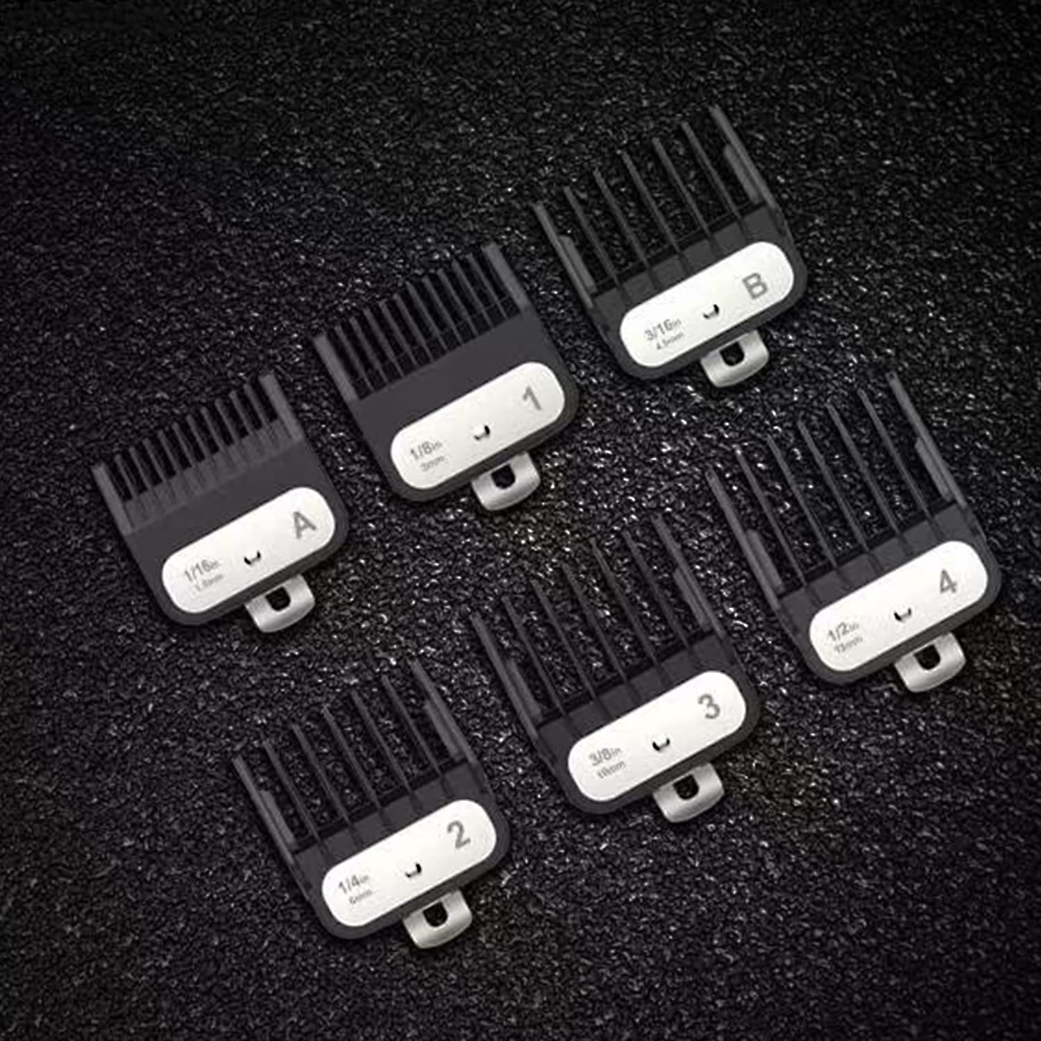 Premium Clipper Guards for Wahl Clippers Trimmers with Metal Clip - 8 Cutting Lengths from 1/16”to 1”(1.5-25mm) Fits for All Full Size Wahl Clippers