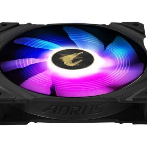 Gigabyte GP-AR140RFAN - AORUS 140mm Sleeve Bearing ARGB Computer Case Fan, Black