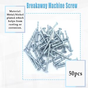 50pcs Truss Head Breakaway Machine Screw,Phillips Head Break Away Machine Screws for Cabinet knobs(M4x45)