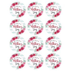 sicohome happy mothers day stickers - 36pcs 1.5" happy mothers day tags envelope seals stickers gift tag stickers for boxes cards gifts bags party favors decorations