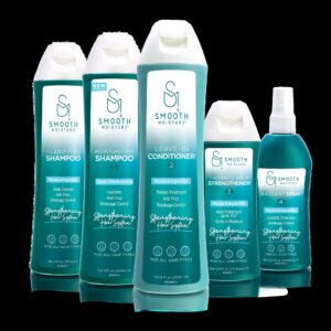 smoothmoisture 4 product bundle - shampoo, conditioner, serum and finishing spray. the 4 easy steps for smooth, silky, shiny hair.