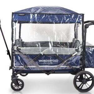 WONDERFOLD Stroller Rain Cover Made with Premium, Lightweight Transparent Sheet Featuring Small Ventilation Holes and Easy Access Hook-and-Loop Entrance (Fits Only X4 & X4M)