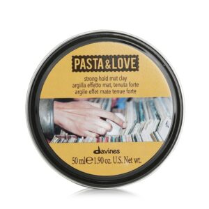 davines pasta & love men's strong hold styling clay, matte effect styling with definition and lasting hold, 50 ml