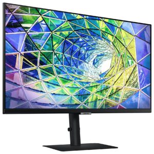 SAMSUNG S80A Series 27-Inch 4K UHD (3840x2160) Computer Monitor, HDMI, DP, USB Hub with USB-C, HDR10 (1 Billion Colors), Built-in Speakers, Fully Adjustable Stand with Pivot (LS27A800UNNXZA) (Renewed)