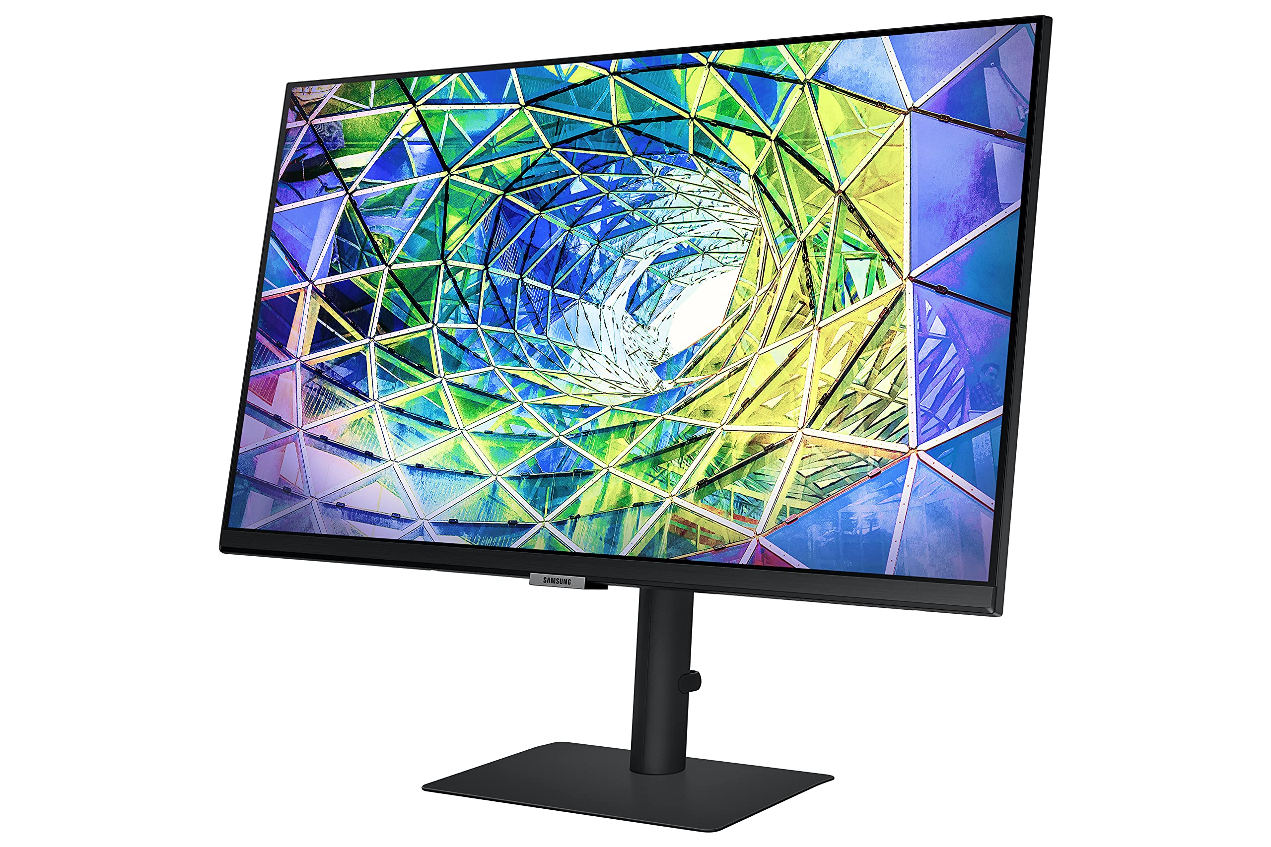 SAMSUNG S80A Series 27-Inch 4K UHD (3840x2160) Computer Monitor, HDMI, DP, USB Hub with USB-C, HDR10 (1 Billion Colors), Built-in Speakers, Fully Adjustable Stand with Pivot (LS27A800UNNXZA) (Renewed)