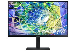 samsung s80a series 27-inch 4k uhd (3840x2160) computer monitor, hdmi, dp, usb hub with usb-c, hdr10 (1 billion colors), built-in speakers, fully adjustable stand with pivot (ls27a800unnxza) (renewed)