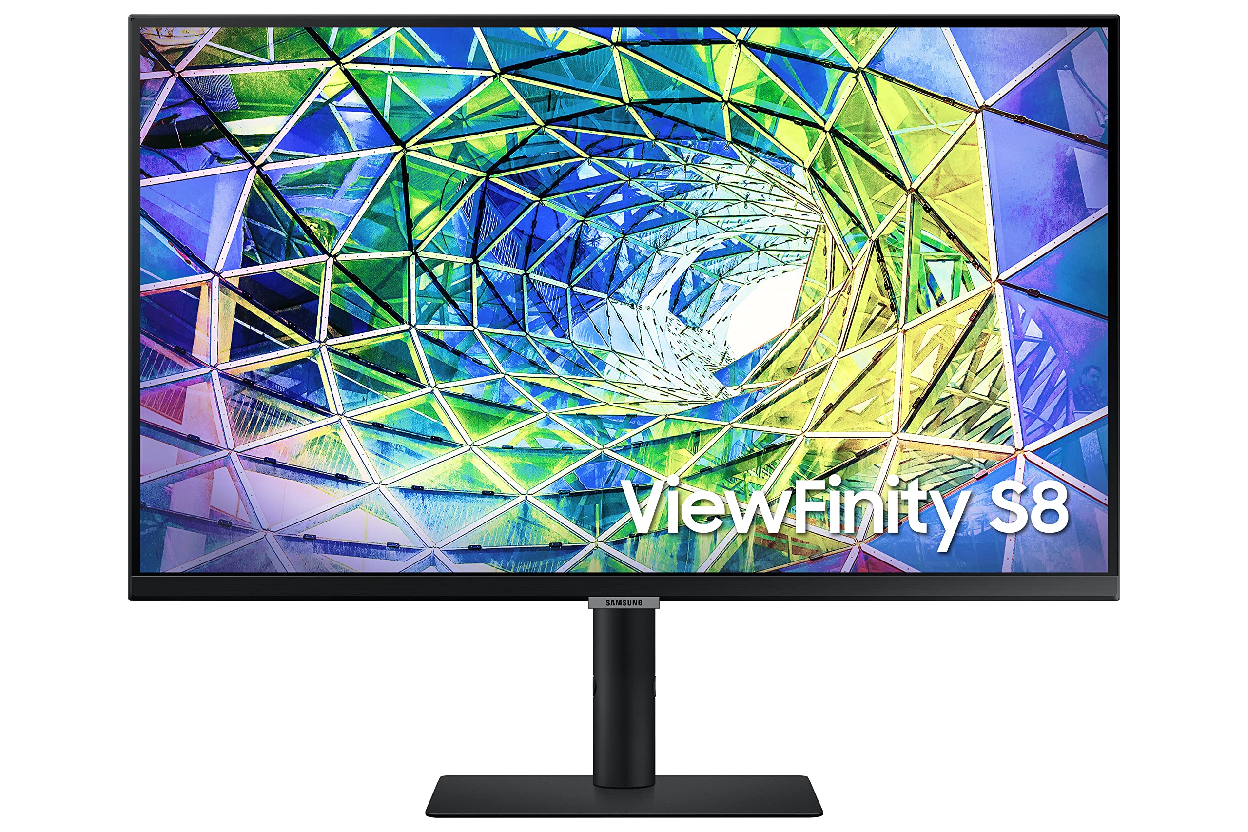 SAMSUNG S80A Series 27-Inch 4K UHD (3840x2160) Computer Monitor, HDMI, DP, USB Hub with USB-C, HDR10 (1 Billion Colors), Built-in Speakers, Fully Adjustable Stand with Pivot (LS27A800UNNXZA) (Renewed)