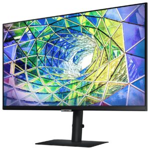 SAMSUNG S80A Series 27-Inch 4K UHD (3840x2160) Computer Monitor, HDMI, DP, USB Hub with USB-C, HDR10 (1 Billion Colors), Built-in Speakers, Fully Adjustable Stand with Pivot (LS27A800UNNXZA) (Renewed)