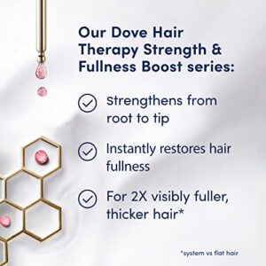 Dove Hair Therapy Shampoo Strengthening Treatment for Thin, Fine Hair Strength and Fullness Boost Sulfate Free Shampoo for 2X Visibly Fuller, Thicker Hair 33.8 oz