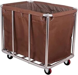 xijixili laundry cart with wheels industrial 12 bushel (400l) collapsible laundry hamper commercial large heavy duty rolling laundry basket waterproof laundry trucks for home organizer storage