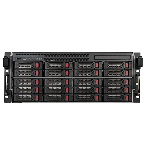 SilverStone Technology RM43-320-RS 4U 20-Bay 2.5" / 3.5" HDD/SSD rackmount Storage Server Chassis with Mini-SAS HD SFF-8643 12 Gb/s Interface, SST-RM43-320-RS