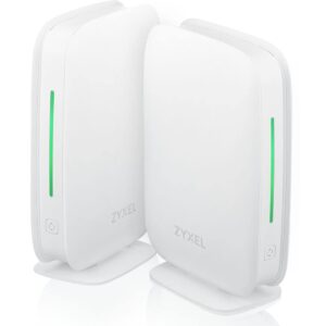 zyxel multy m1 wifi 6 ax1800 whole home wifi mesh system. router and satellite, compatible with alexa - 2 pack [wsm20]