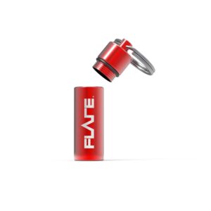 FLARE AUDIO Capsule Red - Tough Lightweight Aluminium, Water-proof, Keychain