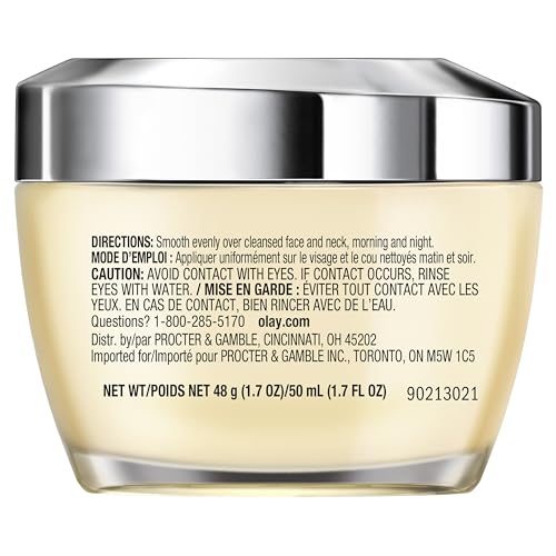 Olay Regenerist Shea Butter + Peptide 24 Rich Cream Face Moisturizer, Fragrance Free, 1.7 oz (48g)