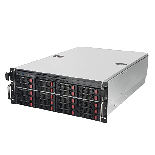 SilverStone Technology RM43-320-RS 4U 20-Bay 2.5" / 3.5" HDD/SSD rackmount Storage Server Chassis with Mini-SAS HD SFF-8643 12 Gb/s Interface, SST-RM43-320-RS