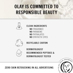 Olay Regenerist Shea Butter + Peptide 24 Rich Cream Face Moisturizer, Fragrance Free, 1.7 oz (48g)