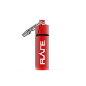 flare audio capsule red - tough lightweight aluminium, water-proof, keychain