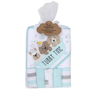 Baby Hooded Towel and Washcloth Set for Infants, Boys and Girls 6-12 Months (Pristine Pups)