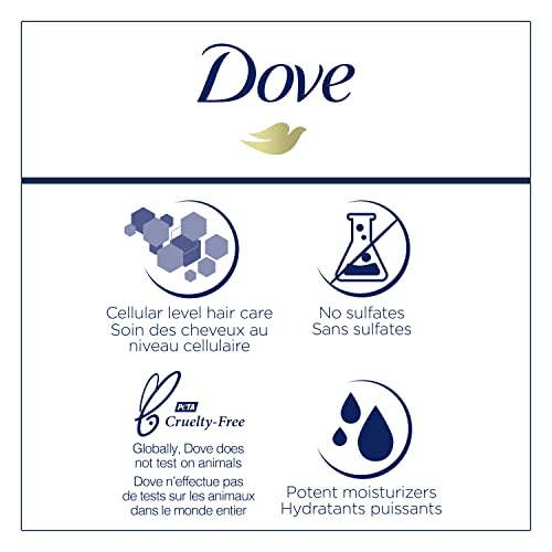 Dove Hair Therapy Conditioner Strength & Fullness Boost Strengthening Treatment for Thin, Fine Hair Sulfate Free Conditioner for 2X Visibly Fuller, Thicker Hair 33.8 oz