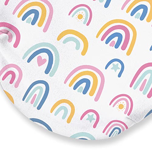 SwaddleMe Original Swaddle – Size Small/Medium, 0-3 Months, 3-Pack (Rainbows & Sunshine) Easy to Use Newborn Swaddle Wrap Keeps Baby Cozy and Secure and Helps Prevent Startle Reflex