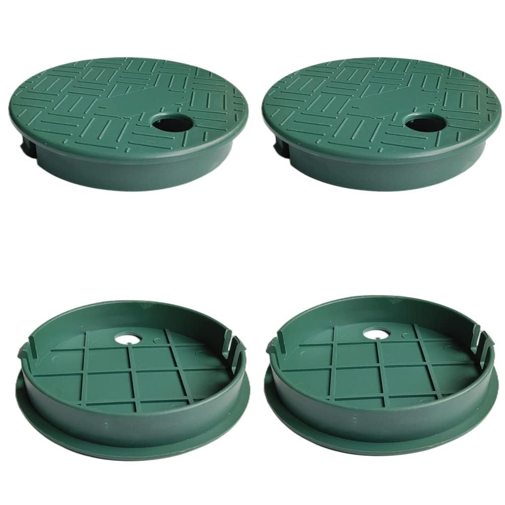 4 Pcs Valve Box Cover Lid ID 5.5" OD 6" Round Sprinkler System Irrigation Sprinkler Valve Box Cover