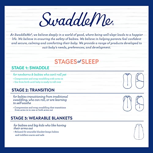 SwaddleMe Original Swaddle – Size Small/Medium, 0-3 Months, 3-Pack (Rainbows & Sunshine) Easy to Use Newborn Swaddle Wrap Keeps Baby Cozy and Secure and Helps Prevent Startle Reflex