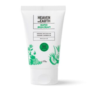 heaven on earth- 100% natural and enriched with organic ingredients diaper rash cream, free of phtalate, paraben, parfum, 100% plant based diaper rash cream, 2,6 oz