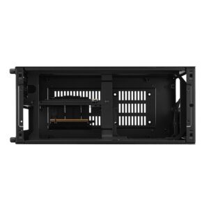 lian li a4-h2o small case - mini itx - aluminum exterior & spcc steel interior - pcie 4.0 - easy aio installation - supports sfx/sfx-l power supply (a4-h2o a4 black)