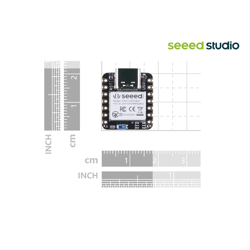 Seeed Studio XIAO nRF52840 - Supports Arduino/CircuitPython - Bluetooth5.0 NFC, with Onboard Antenna, Microcontroller with Rich Interface for Tiny Machine Learning Works with Amazon Sidewalk.