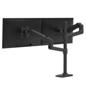 Ergotron – LX Vertical Stacking Dual Monitor Arm, VESA Desk Mount – for 2 Monitors Up to 40 Inches, 7 to 22 lbs Each – Tall Pole, Matte Black