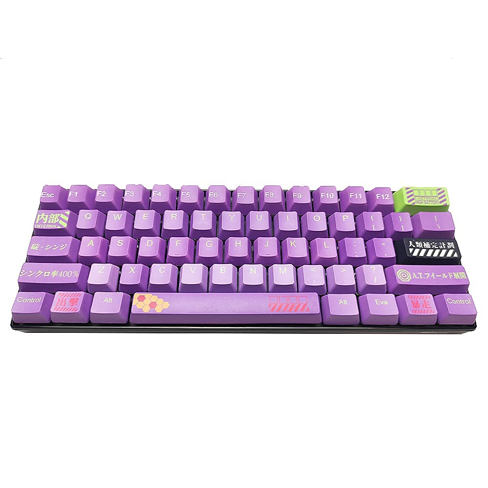 Kooku RiCKONS 108 Anime keycaps Dye Sublimation Personalized Keycaps for Mechanical Gaming Keyboards (Cherry Switches) (EVA)