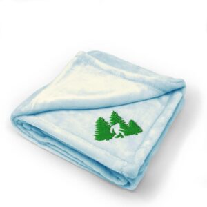 nursery bedding baby blankets for boys & girls woods bigfoot a polyester soft plush receiving swaddle blue design only