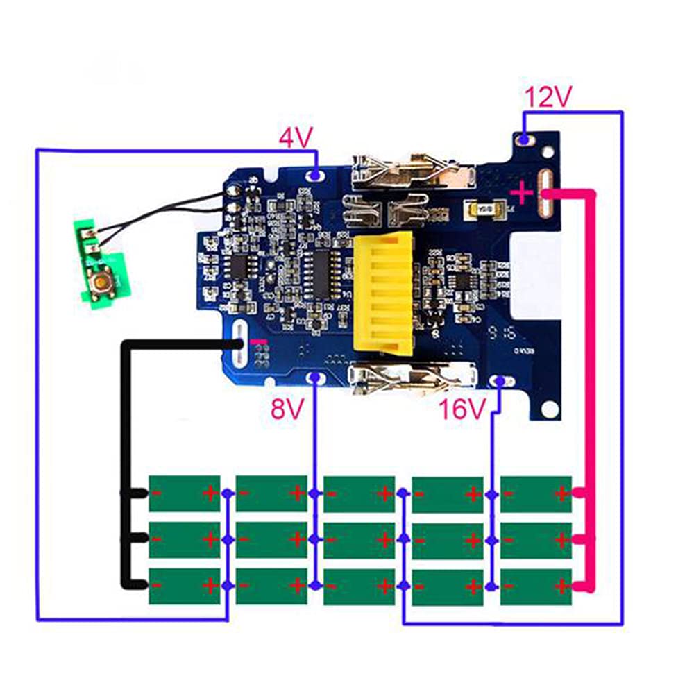 Laiaouay 5Pcs BL1830 Li-Ion Battery BMS PCB Charging Board for 18V Power Tool BL1815 BL1860 LXT400 Bl1850