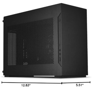 Lian Li A4-H2O Small Case - Mini ITX - Aluminum Exterior & SPCC Steel Interior - PCIe 4.0 - Easy AIO Installation - Supports SFX/SFX-L Power Supply (A4-H2O A4 BLACK)