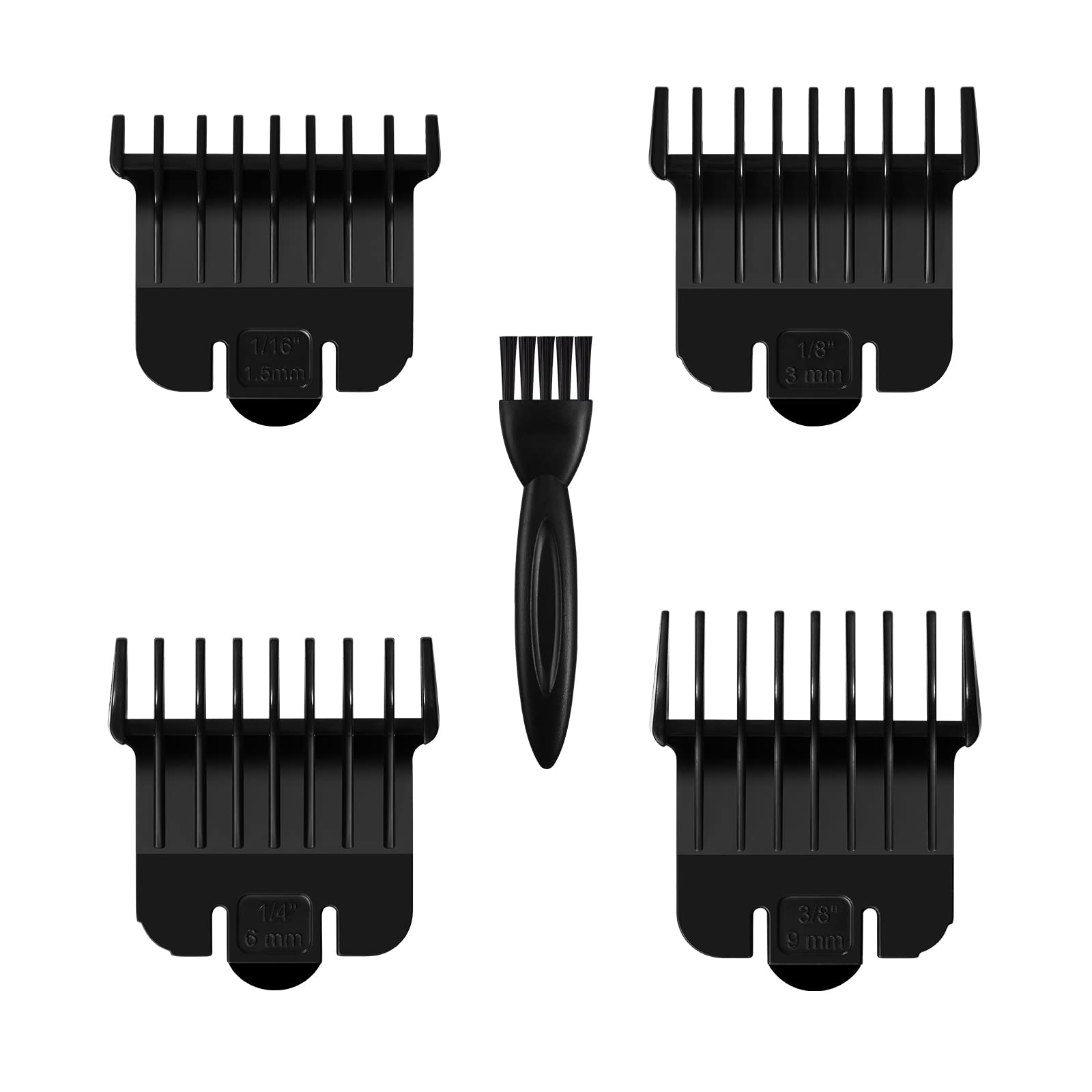 T Outliners Guards for Andis T Outliner, From 1/16-3/8 inch Snap-on Blade Attachment Combs Set, 4 Pack