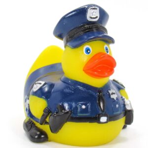 Police Officer Cop Rubber Duck Bath Toy | Weighted, Safe, Floating | First Responder | 100's of Styles to Chose | Collect Them All | 3.5 x 3.5 x 3.5