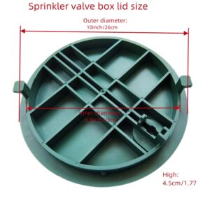 10 inch Valve Box Cover Lid Green Sprinkler Valve Box Lid Replacement for Sprinkler System Irrigation Circular Valve Box Lid