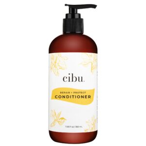 cibu repair + protect conditioner 30003 restores damaged dry hair protects from breakage safe for color-treated hair 11.83oz