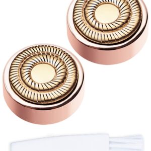 Replacement Heads for Finishing Touch Flawless Facial Hair Remover Shaver for Women Gen 2, Rose Gold - Pack of 2