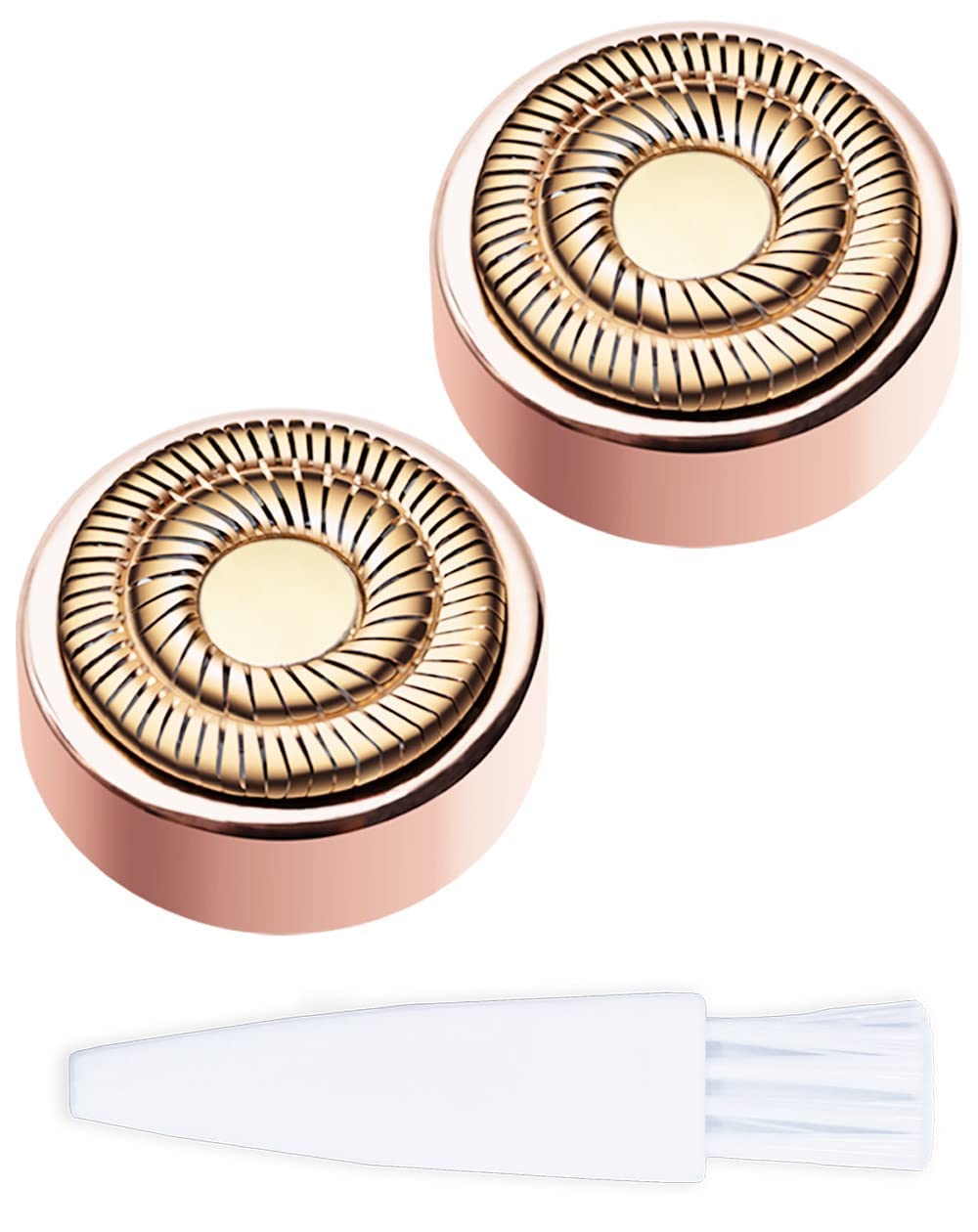 Replacement Heads for Finishing Touch Flawless Facial Hair Remover Shaver for Women Gen 2, Rose Gold - Pack of 2